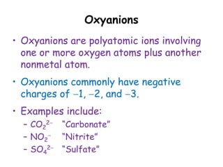 Oxyanion nomenclature | PPTX