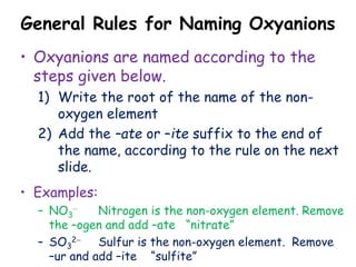 Oxyanion nomenclature | PPTX