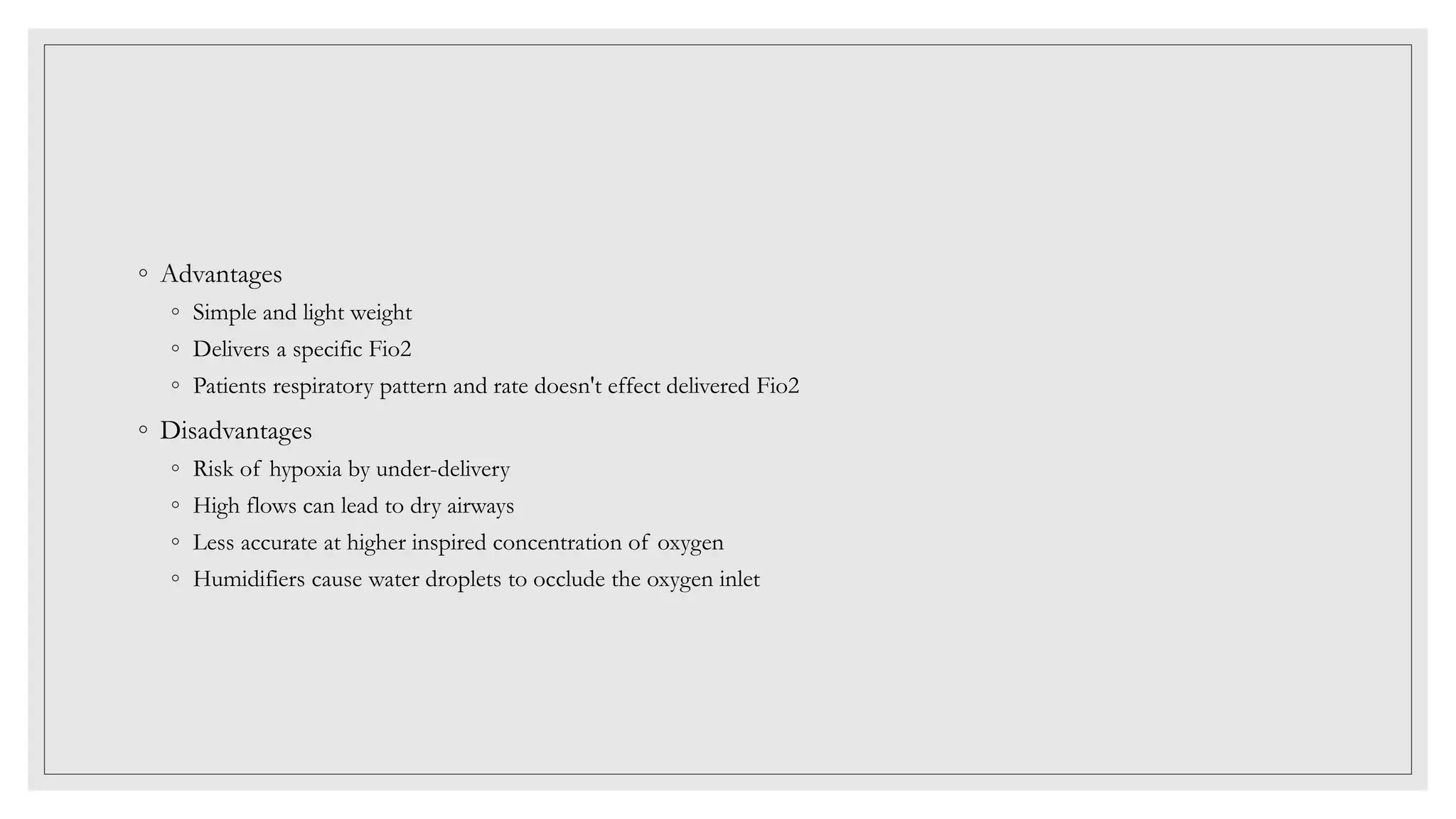 Oxygen delivery devices | PDF