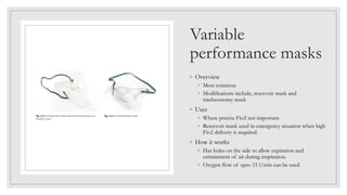 Oxygen delivery devices | PDF