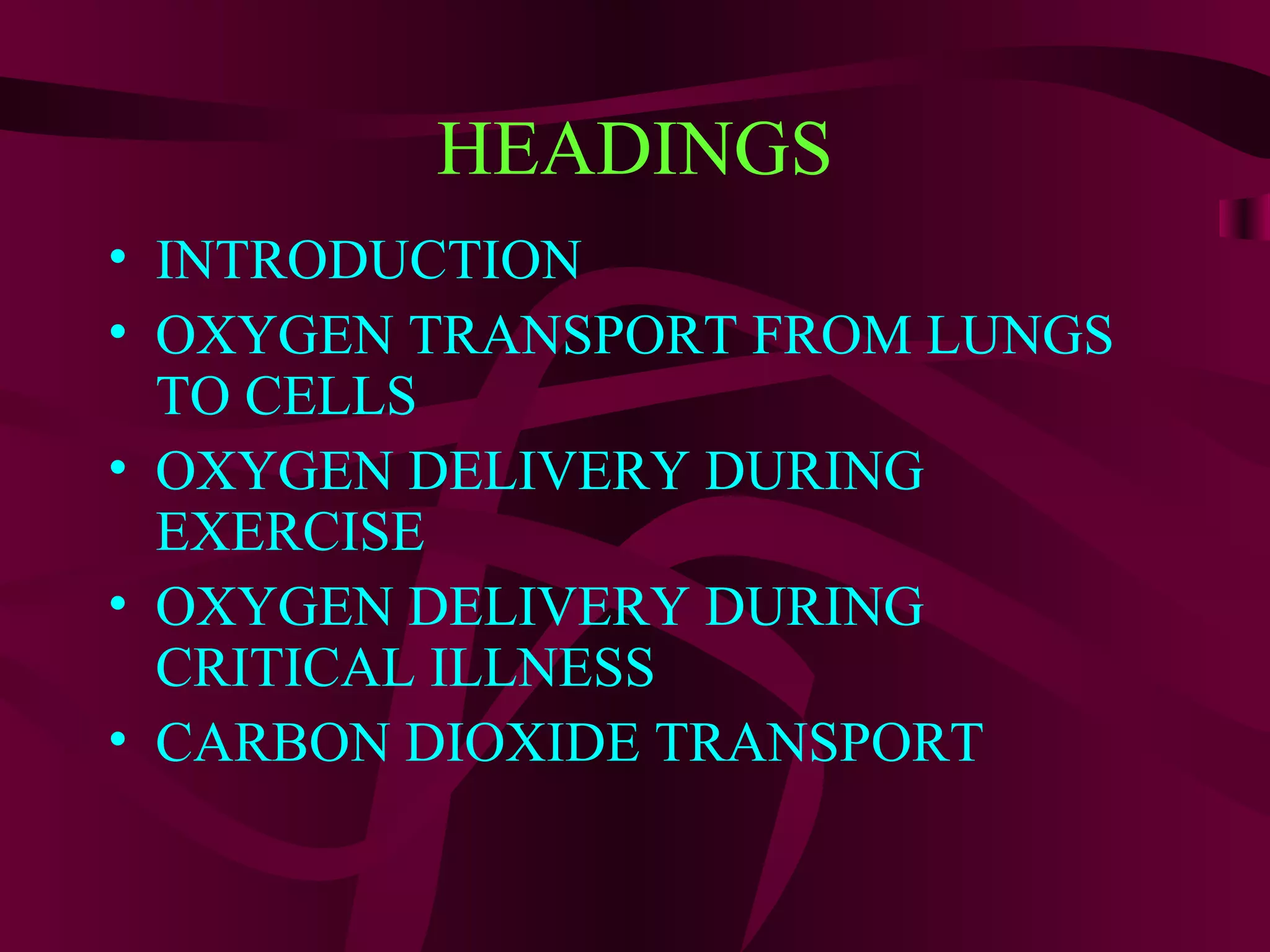 Pneumology - Oxygen and-carbon-dioxide-transport | PPT