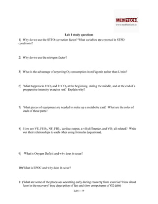 Oxygen consumption | PDF