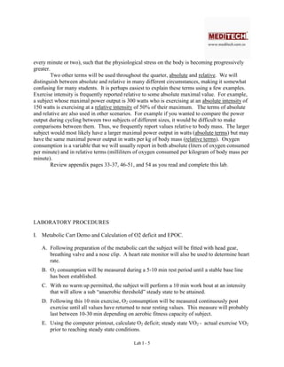 Oxygen consumption | PDF