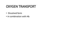 Oxygen and carbon dioxide transport | PPTX