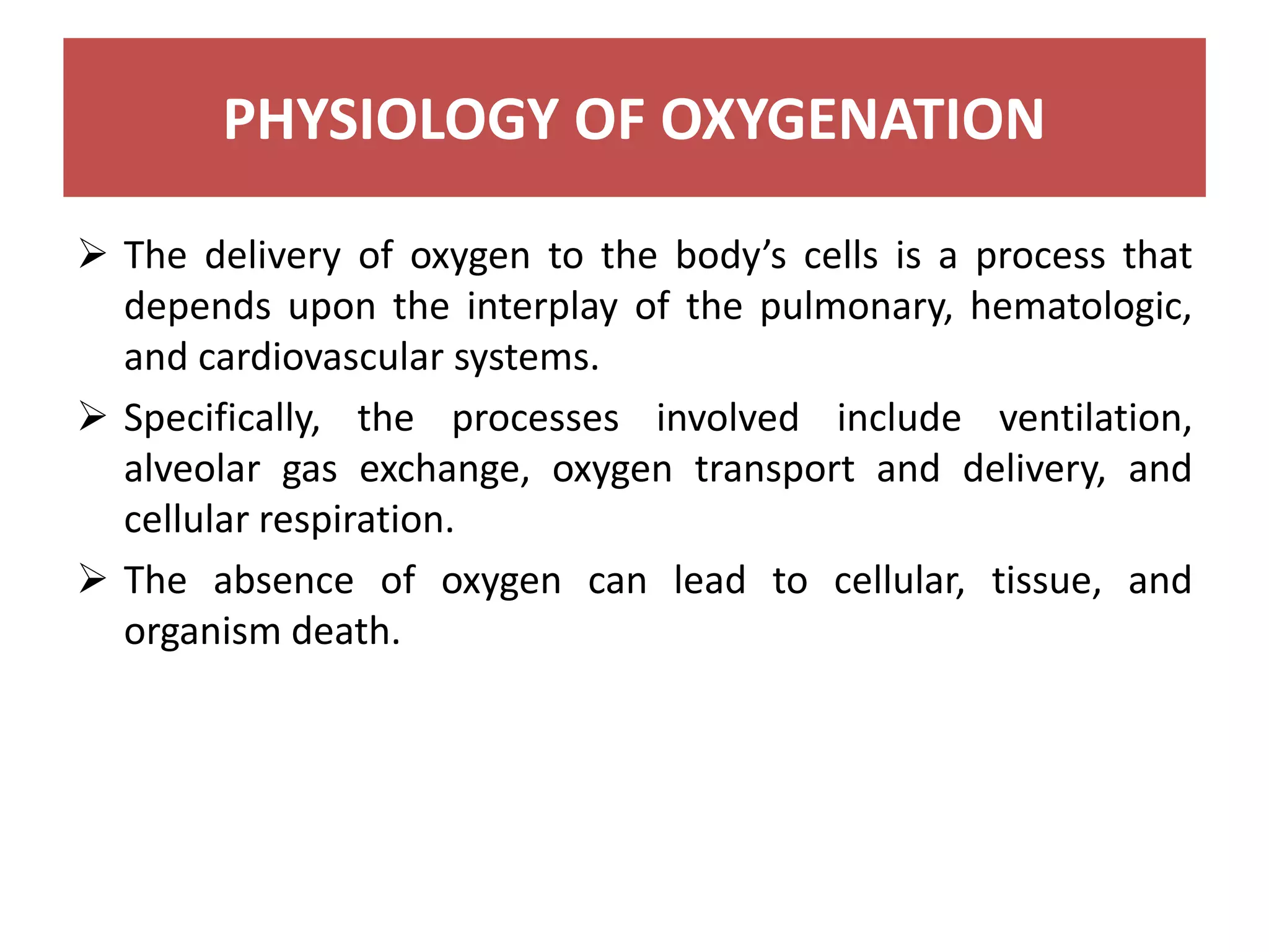 oxygenation.pptx | Lung and Respiratory Health | Diseases and Conditions
