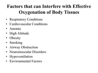 Oxygenation.pptx By Syed Yousaf Shah ... | PPTX | Lung and Respiratory Health | Diseases and ...