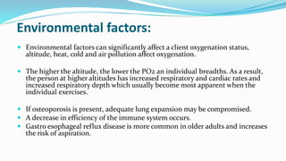Oxygenation, respiratory function and cardiovascular system | PPTX