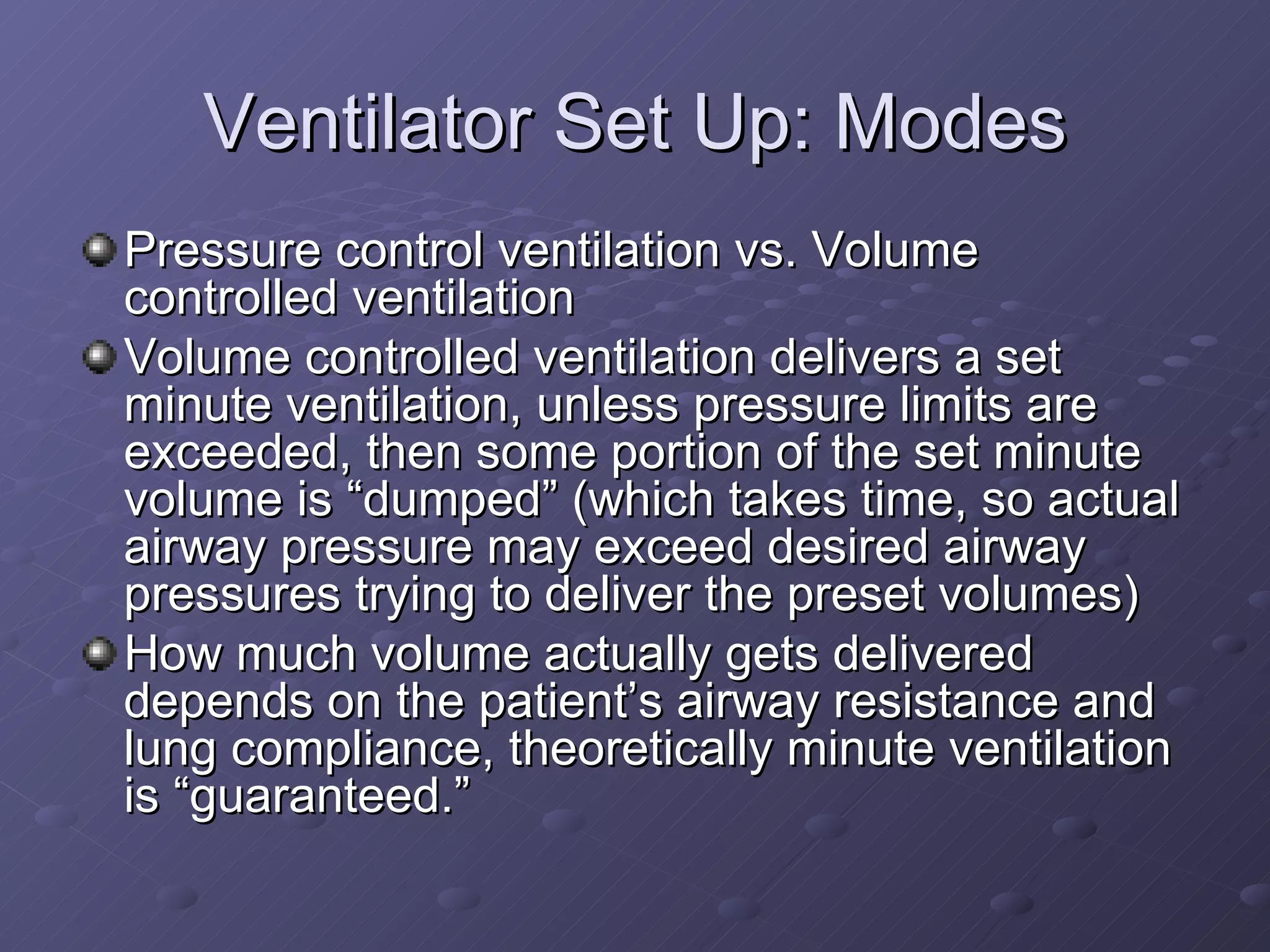 Oxygenation, Ventilation And Ventilator Management In The First 24 ...