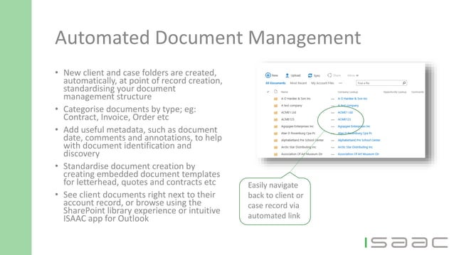 Collaborative CRM Solution for Office 365 - Oxygen from ISAAC | PPT