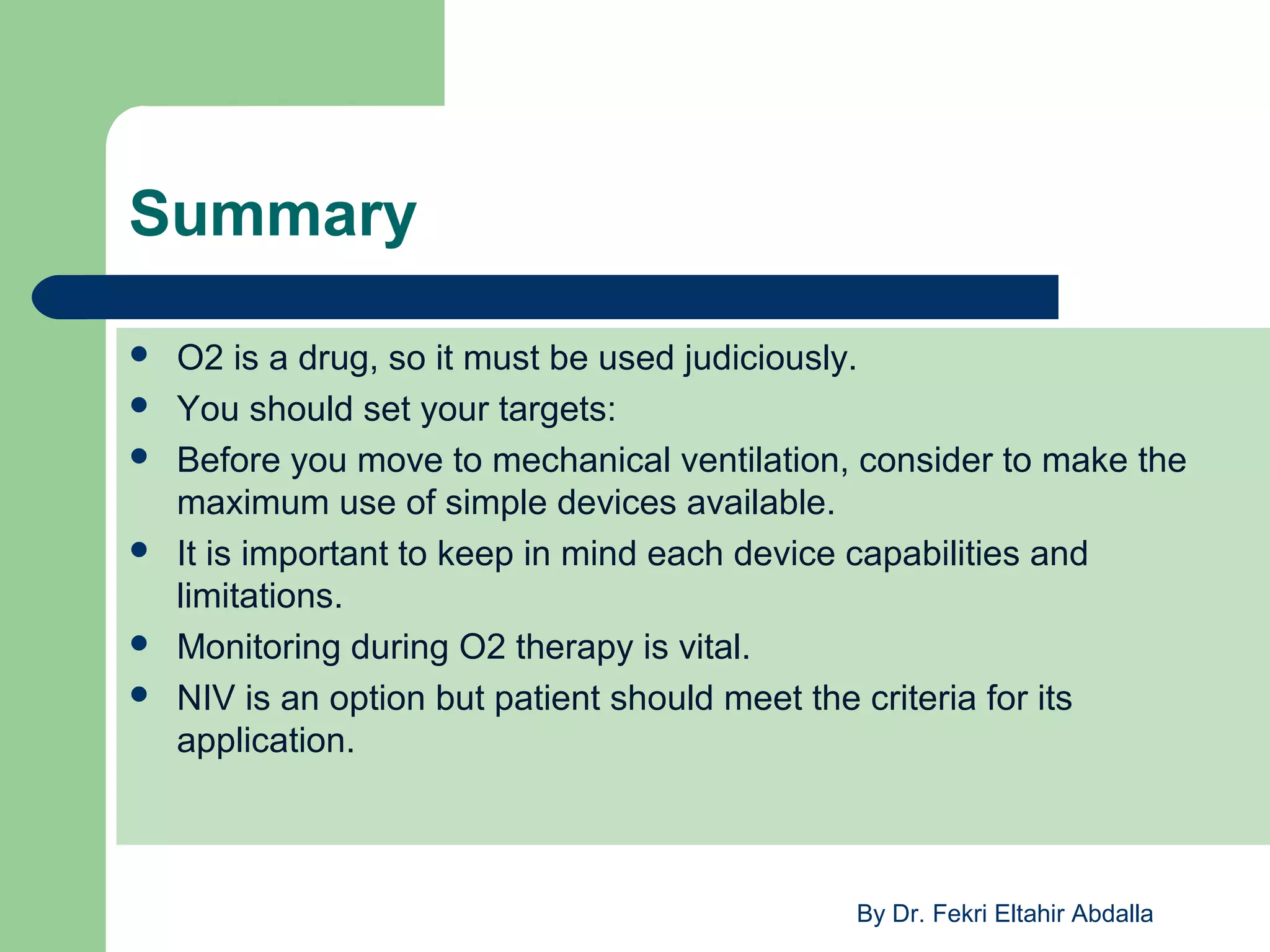 Oxygen delivery devices | PPT