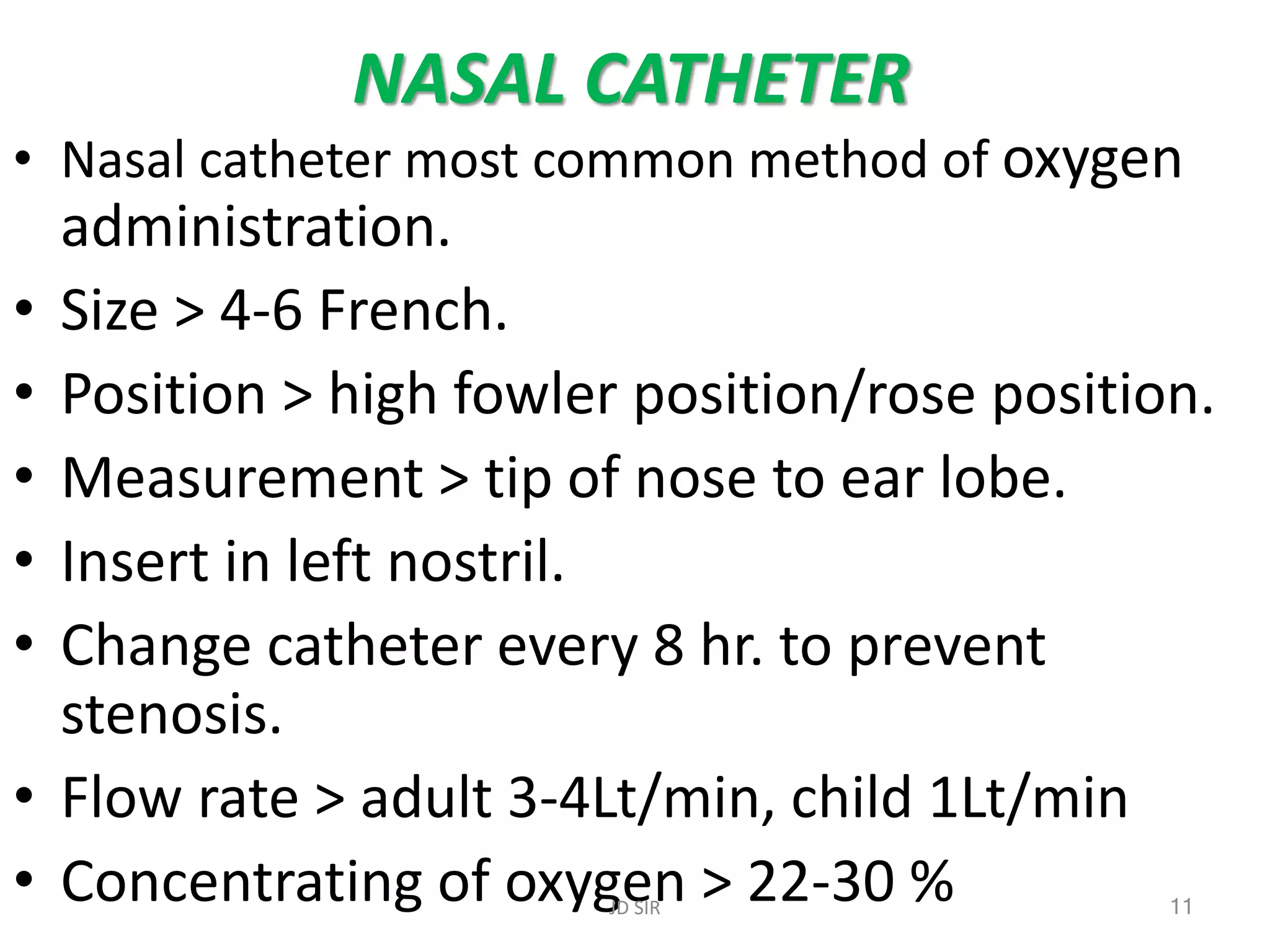 Oxygen delivery instrument and devices | PPTX | Ear, Nose and Throat ...
