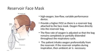 OXYGEN DELIVERY DEVICES used in anaesthesia Nadu critical care | PPTX