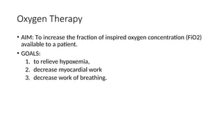 OXYGEN DELIVERY DEVICES used in anaesthesia Nadu critical care | PPTX