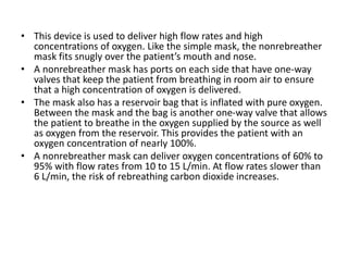Oxygen delivery system | PPTX