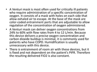 Oxygen delivery system | PPTX
