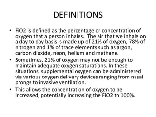 Oxygen delivery system | PPTX