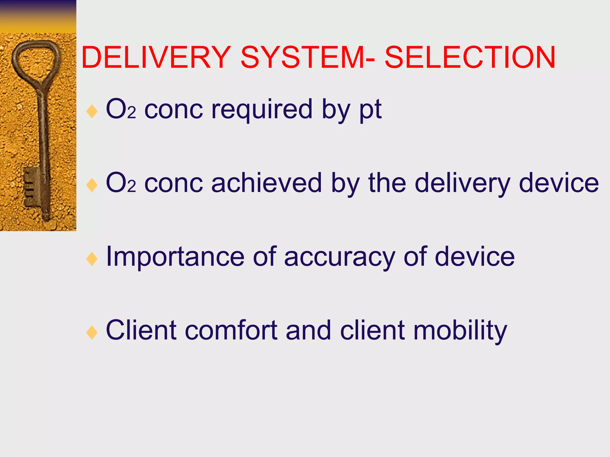 Oxygen delivery systems | PDF