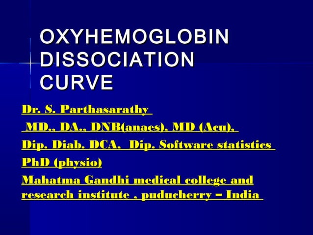 Oxygen dissociation curve | PPT