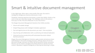 Collaborative Document Management Solution for Office 365 - Oxygen from ISAAC | PPT