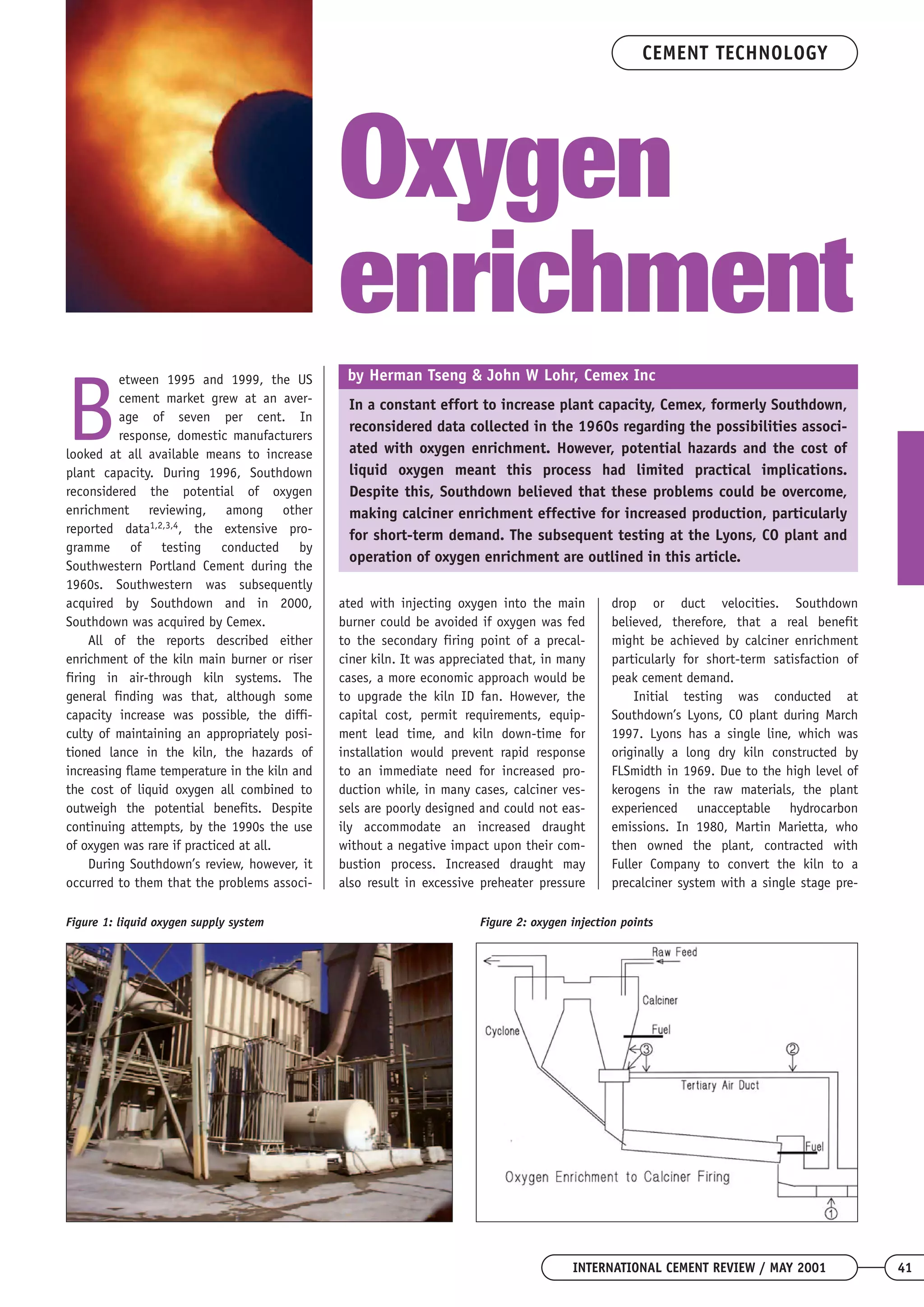 Oxygen enrichment at cemex | PDF