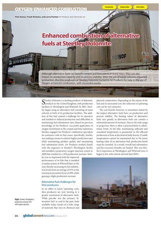 Oxygen enrichment at steetley dolomite | PDF