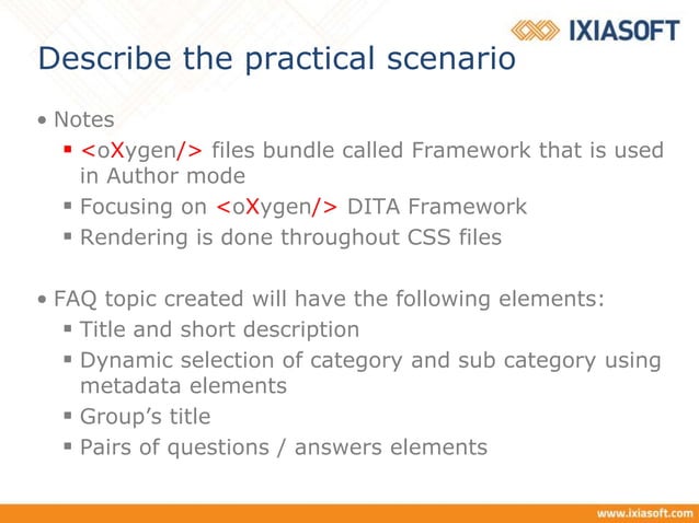 Using forms in oXygen XML editor | PPT