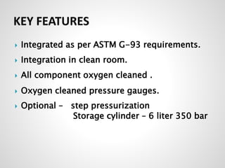 Oxygen gas boosting station ppt | PPTX