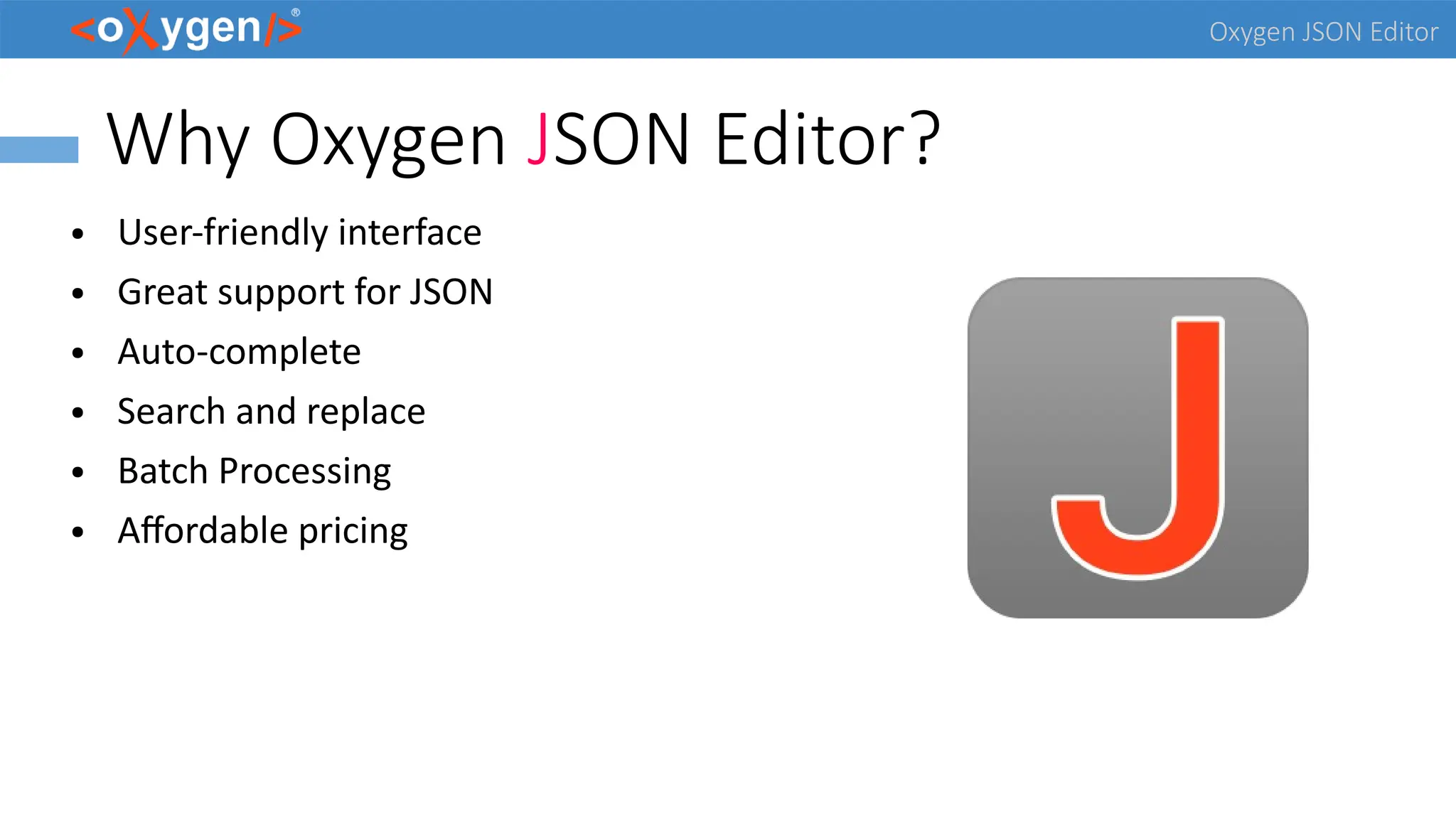 Oxygen JSON Editor | PPT
