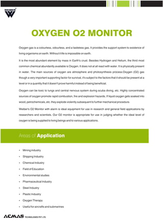 Oxygen O2 Monitor by ACMAS Technologies Pvt Ltd. | PDF
