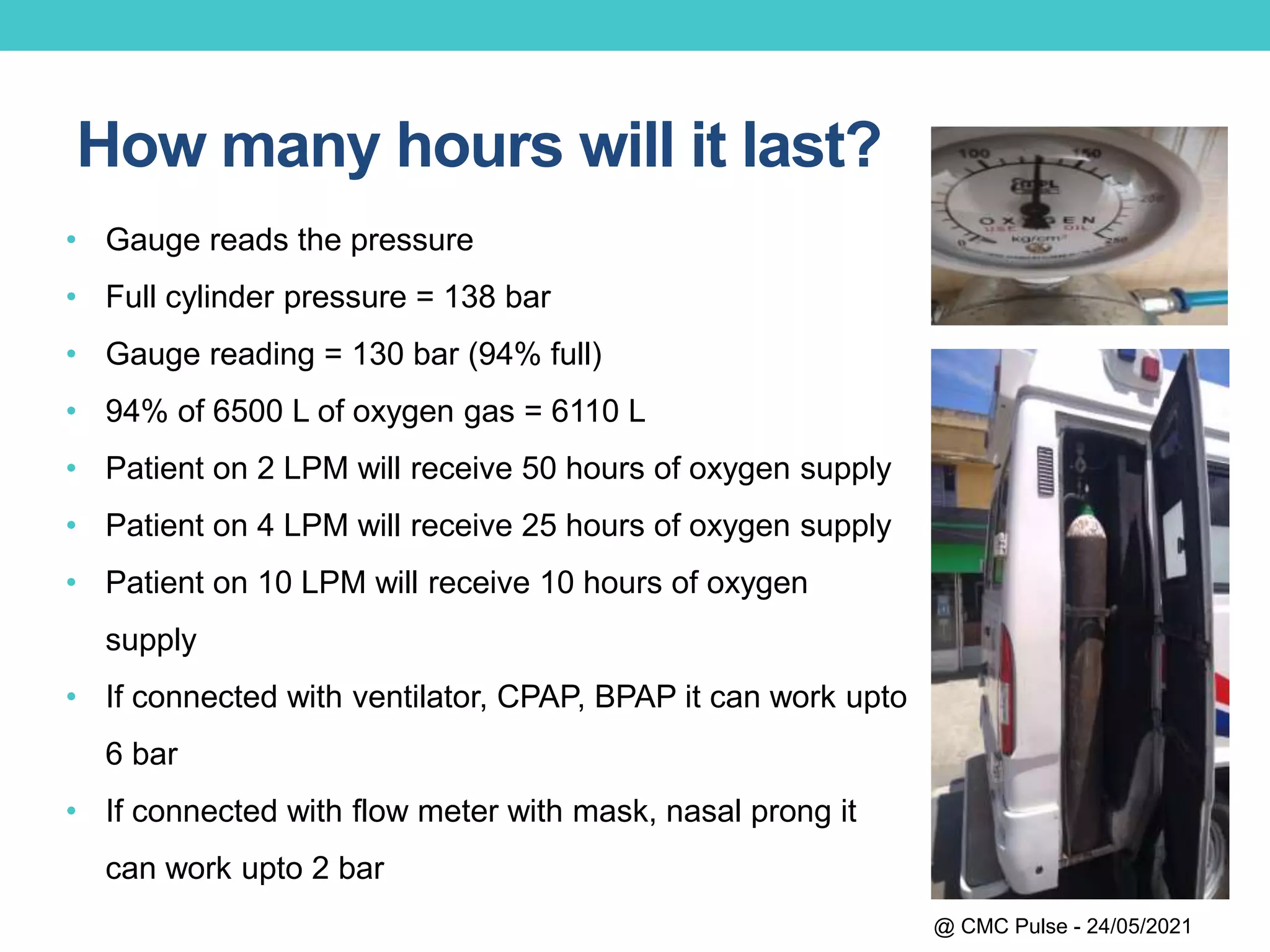 Oxygen planning and management- Hospitals | PPTX