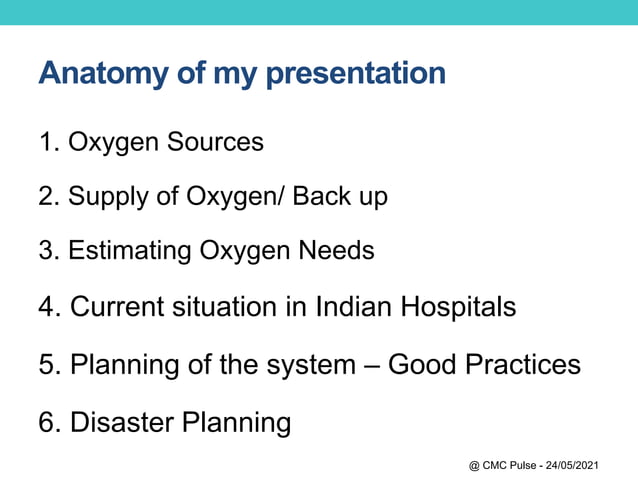 Oxygen planning and management- Hospitals | PPTX | Lung and Respiratory ...