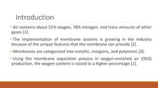 Oxygen Separation with Polymeric Membrane.pptx