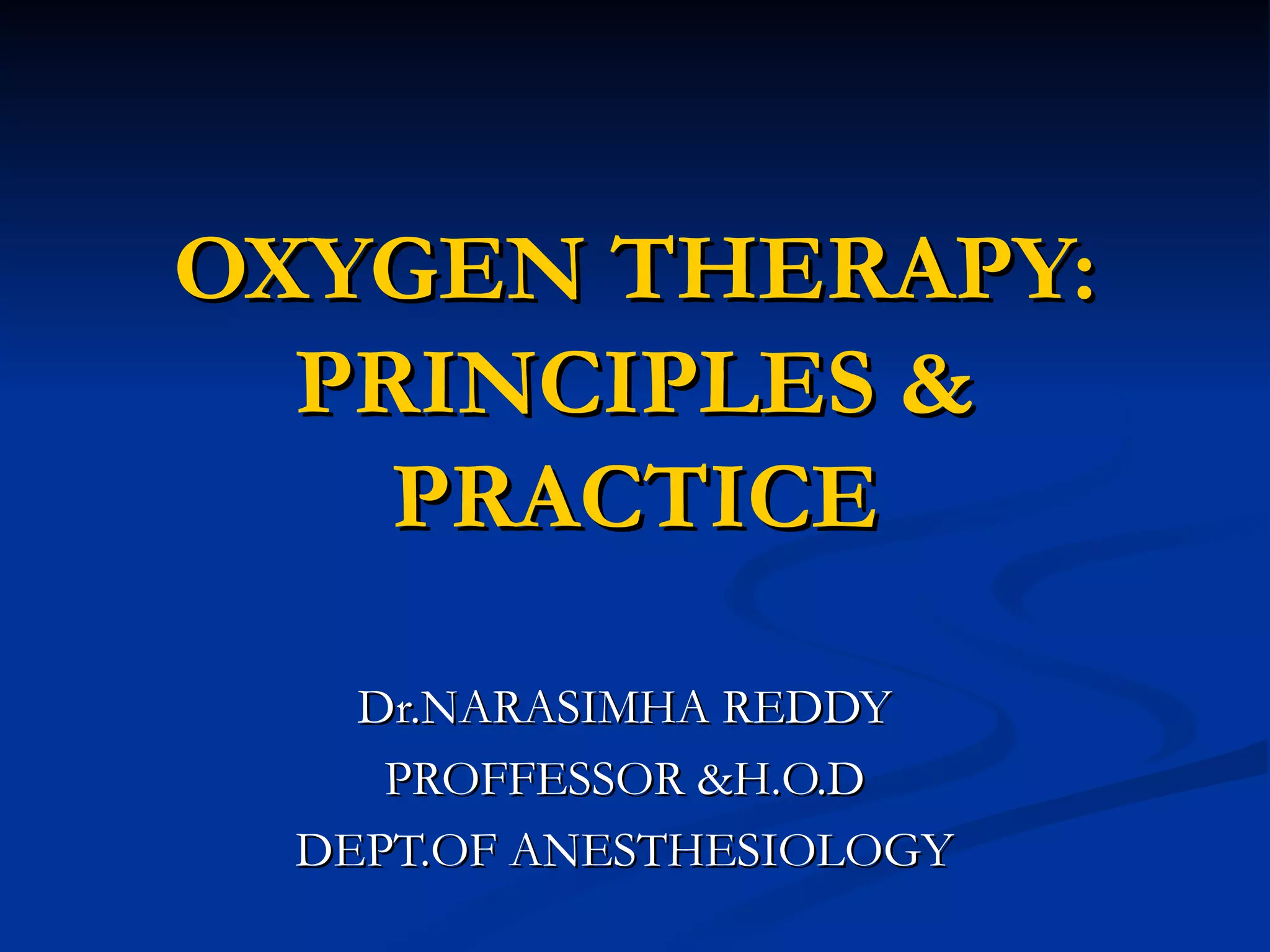 Oxygen therapy | PPT