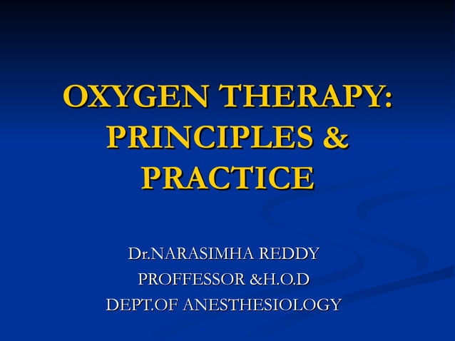 Oxygen therapy | PPT | Lung and Respiratory Health | Diseases and ...