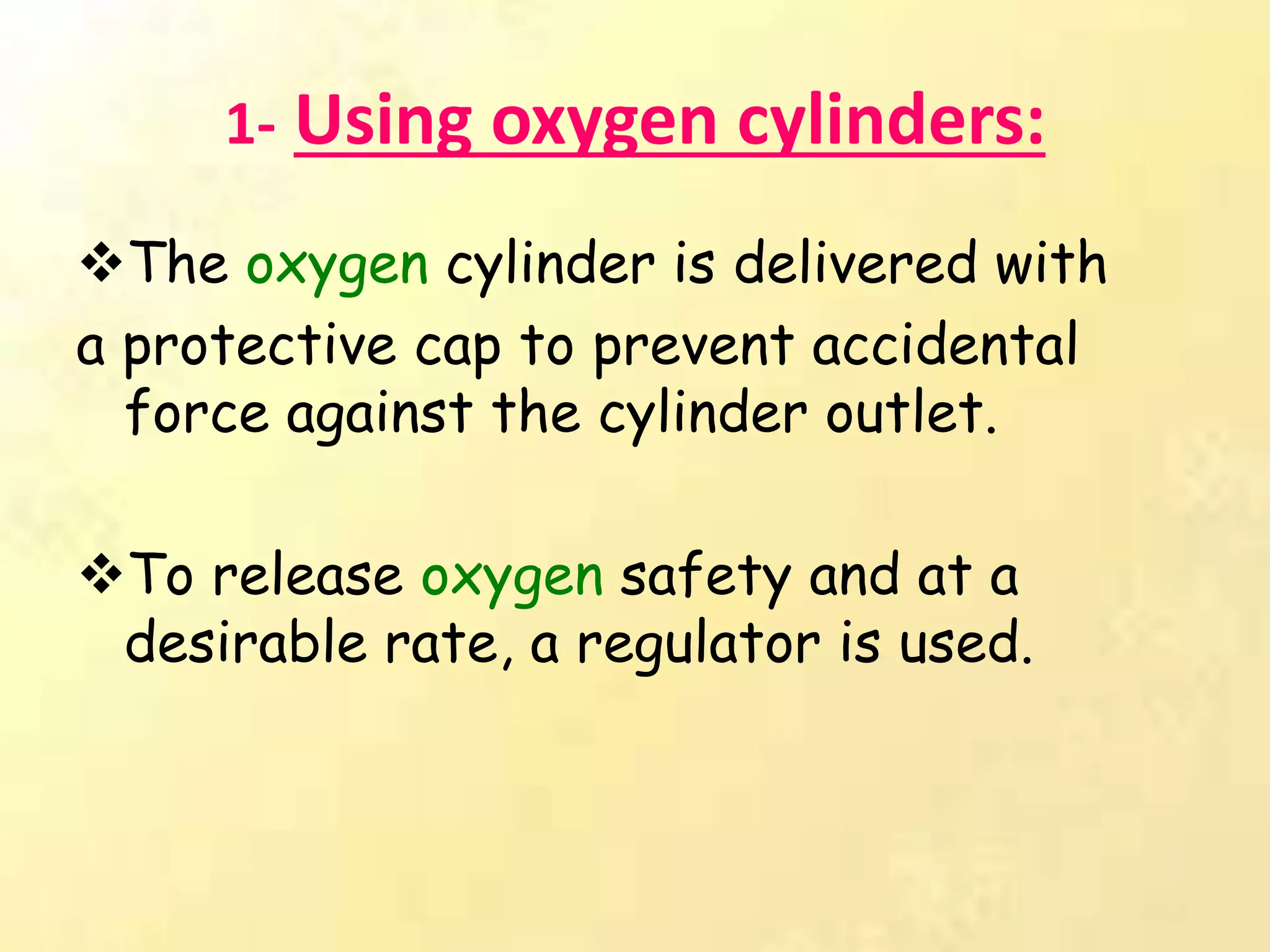 Oxygen therapy. methods of oxygenation | PPTX