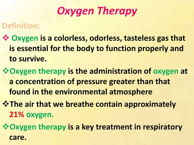 Oxygen therapy. methods of oxygenation | PPTX