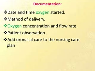 Oxygen therapy. methods of oxygenation | PPTX