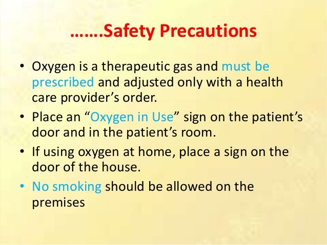 Oxygen therapy. methods of oxygenation