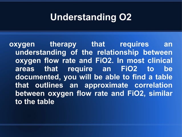 Oxygen therapy | PPT