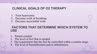 Oxygen therapy | PPTX