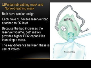 Difference Between Partial Rebreather Mask And Non Rebreather Mask