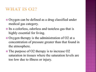 OXYGEN THERAPY & ADMINISTRATION FOR MEDICSpptx | PPT