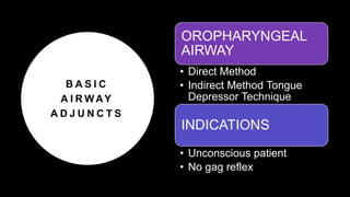 Oxygen therapy and airway adjuncts | PPTX