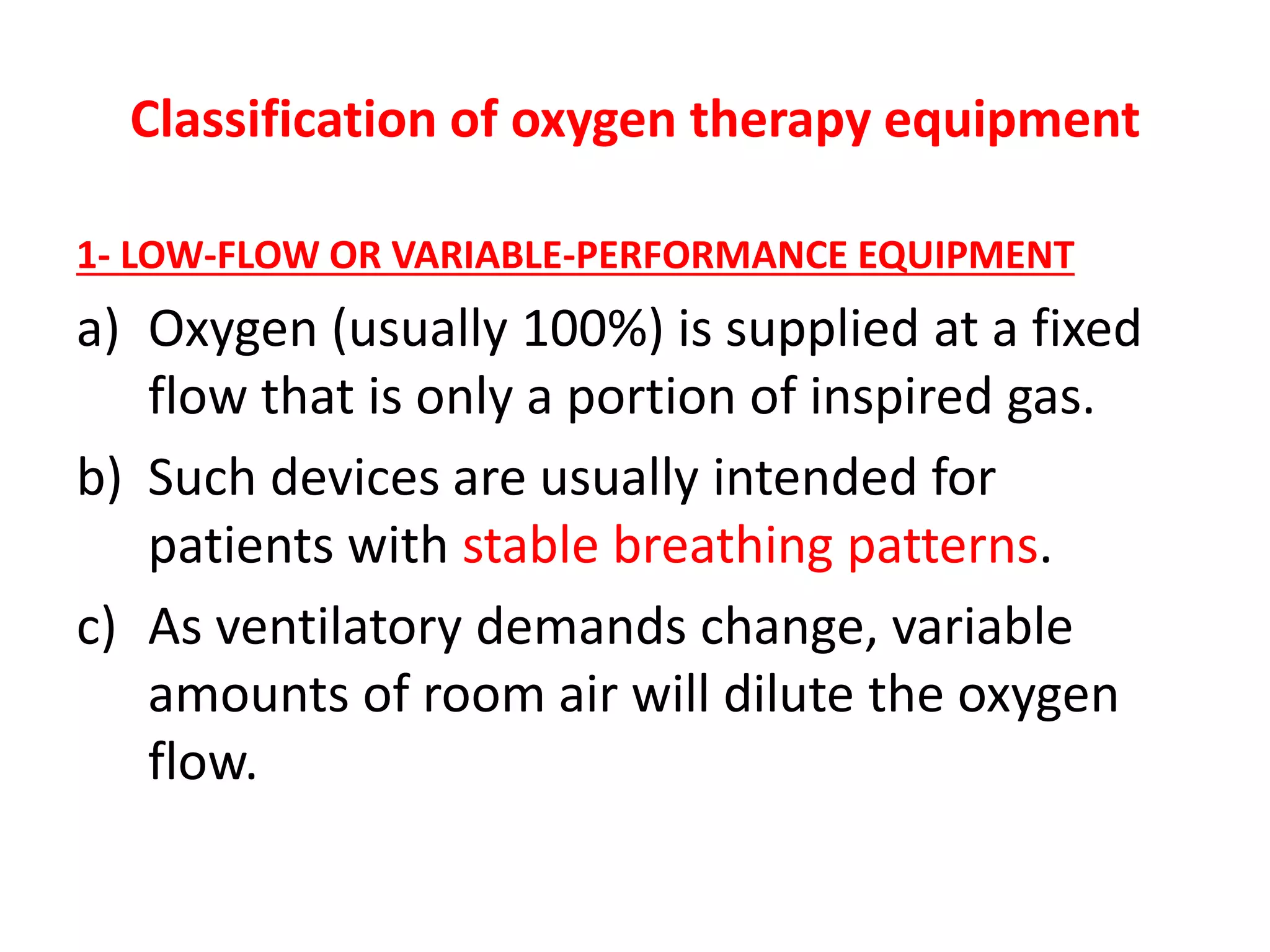 Oxygen therapy equipment | PPTX