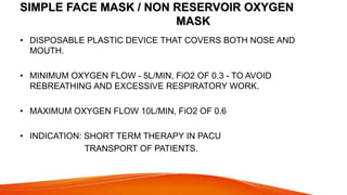 Oxygen therapy presentation | PPTX