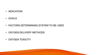 Oxygen therapy presentation | PPTX