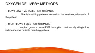 Oxygen therapy presentation | PPTX