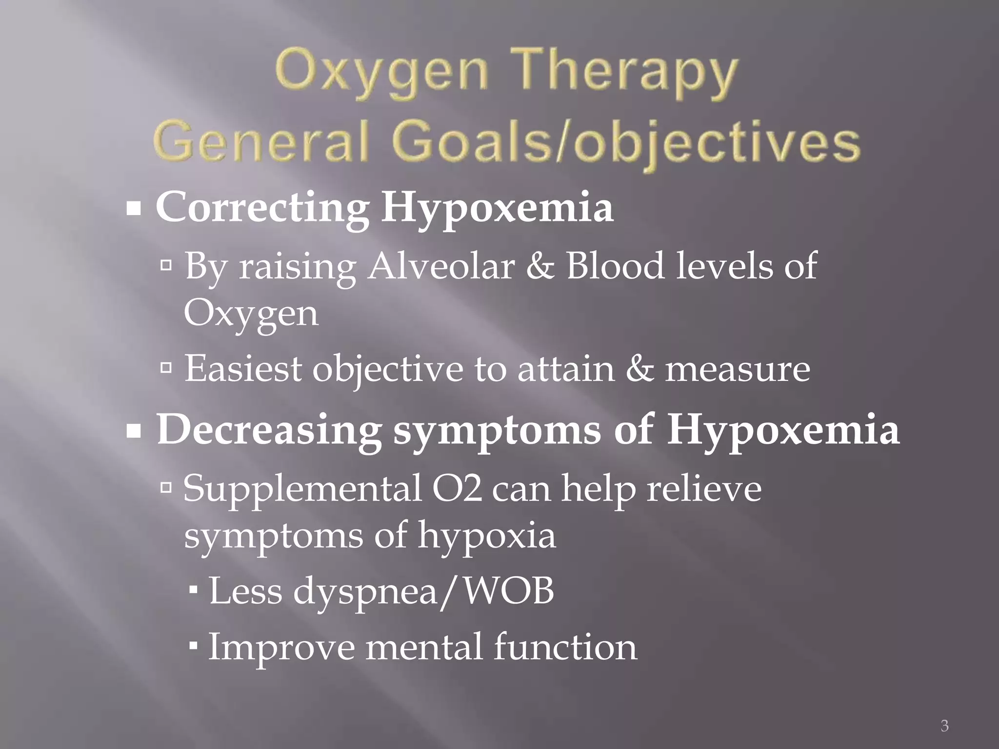 Oxygen Therapy Transport Delivery Copd Hypoxic Drive | PPTX