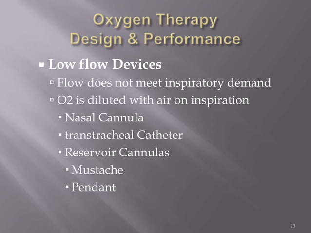 Oxygen Therapy Transport Delivery Copd Hypoxic Drive | PPTX | Lung and ...