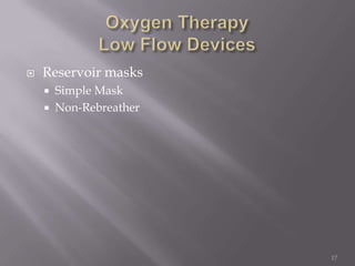 Oxygen Therapy Transport Delivery Copd Hypoxic Drive | PPTX